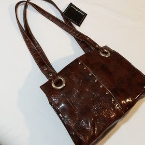 Alfred Dunner | Bags | Nwt Alfred Dunner 3 Pocket Brown Vinyl Purse ...